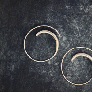Sterling Silver Spiral Wave // Modern Ocean Rip Curl Hoop // Artisan ...