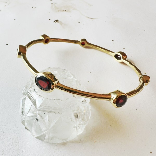 Garnet Bangle - Etsy