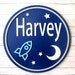 Baby Name Sign Rocket Ship Sign Space Nursery Sign Boy - Etsy