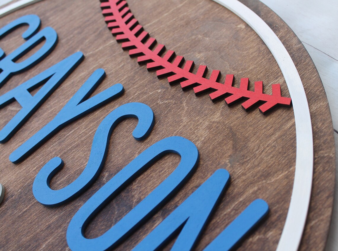 Baseball Baby Name Sign Baby Boy Name Sign Sports Nursery | Etsy