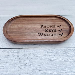 Wood Entryway Tray, Phone Wallet Keys Catchall Tray, Custom Key Tray ...