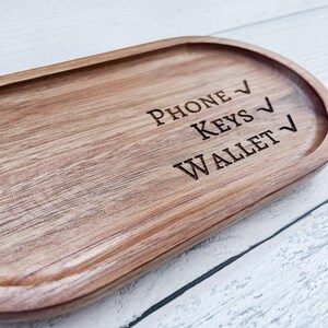Wood Entryway Tray, Phone Wallet Keys Catchall Tray, Custom Key Tray ...