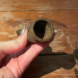 Set of 3 Antique Cast Iron Clawfoot Glass Ball Table Leg Feet Hardware ...