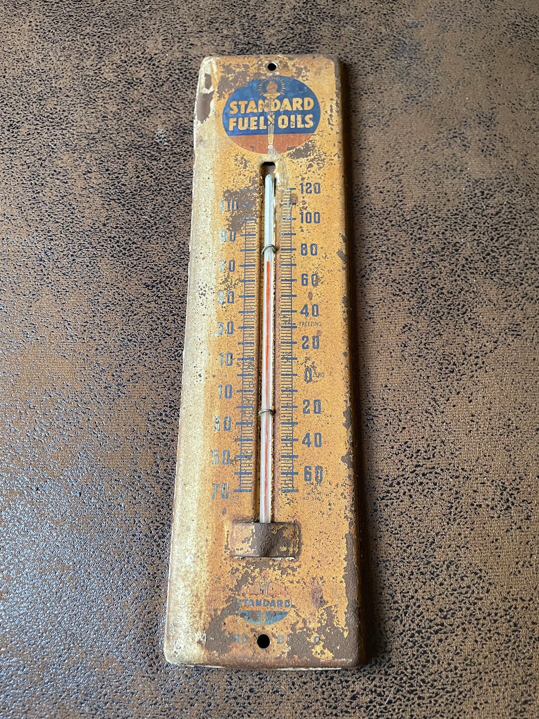 Vintage Standard Oil Metal Advertising Thermometer Sign - Etsy