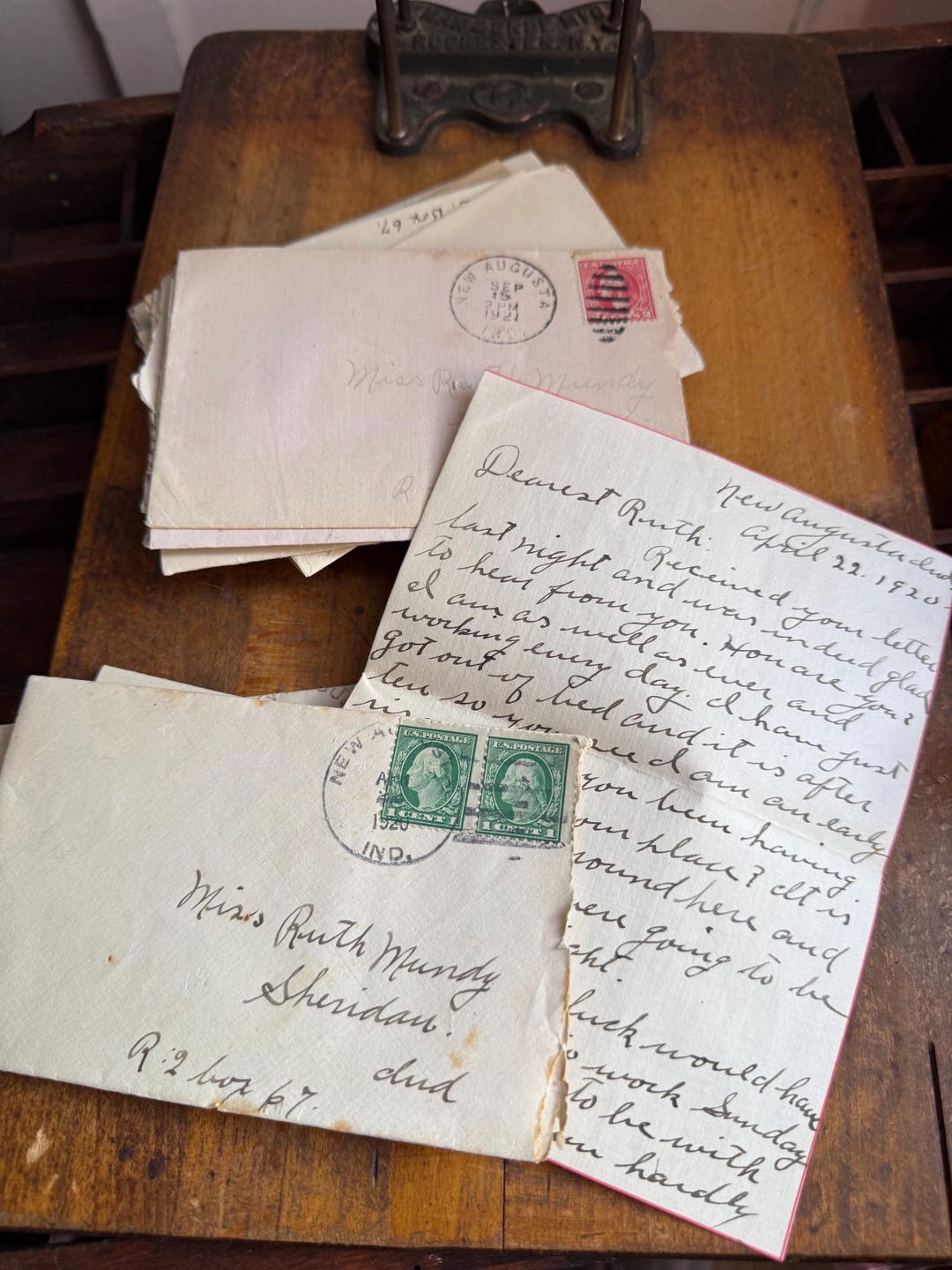 Antique 1920s Letters Love Letters Friendship New Augusta Sheridan ...