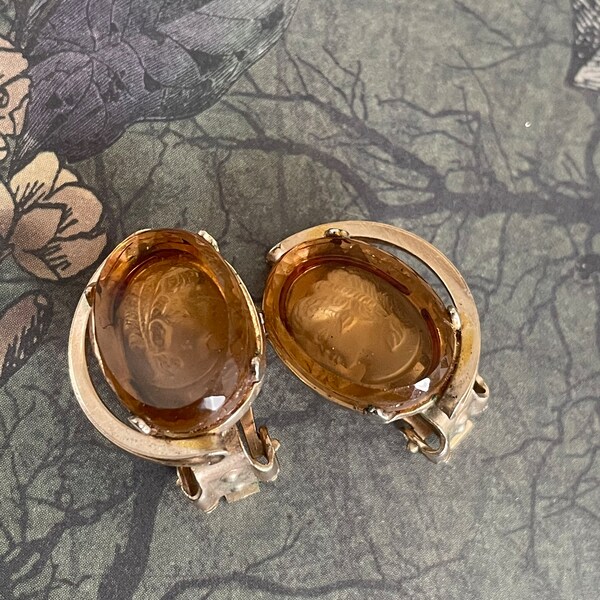Amber Glass Cameo - Etsy