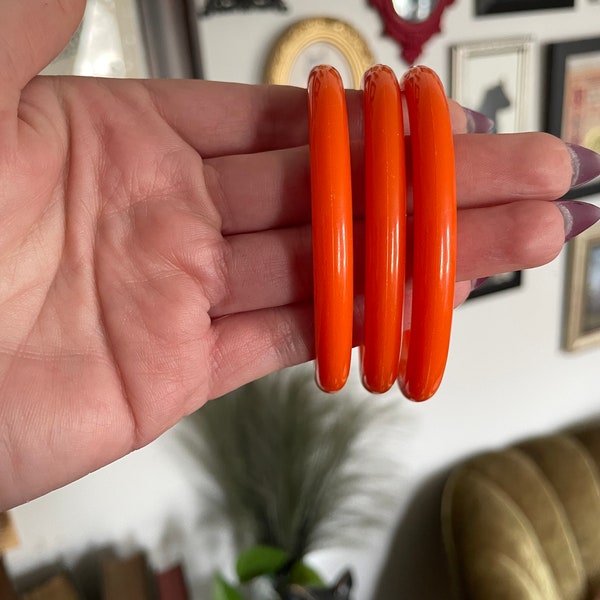 Orange Bangle Bracelet - Etsy