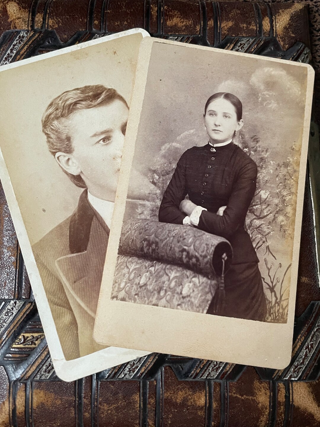 Pair of Antique Chicago CDV Portrait Photo Cards Gentleman & Lady - Etsy
