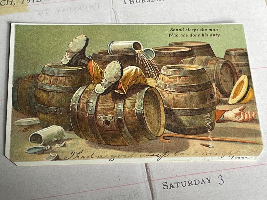 Antique Drunk Humor Drinking Postcard Ephemera - Etsy