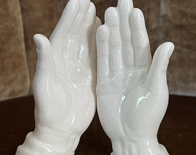 Vintage Ceramic Handmade Praying Hands Figurine Display - Etsy