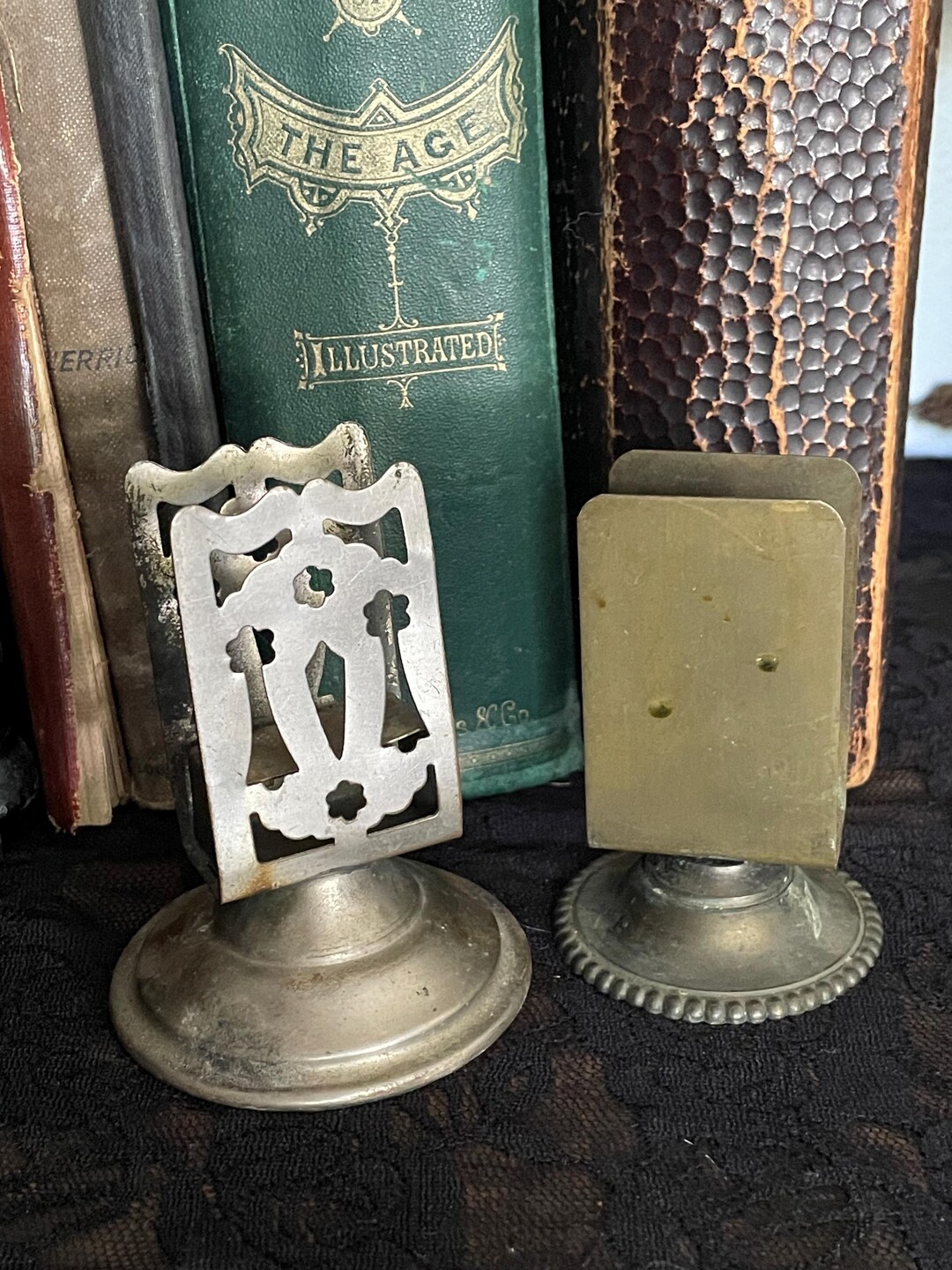 Vintage Match Holder / Match Stand Brass & Silvertone - Etsy