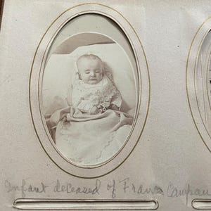 Antique Victorian Era Post Mortem Baby Infant CDV Portrait Photo Card ...