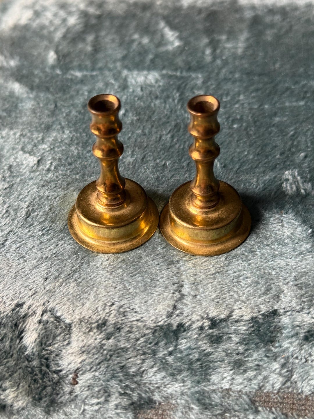 Vintage Pair Solid Brass Candlesticks Miniature Size Doll House - Etsy