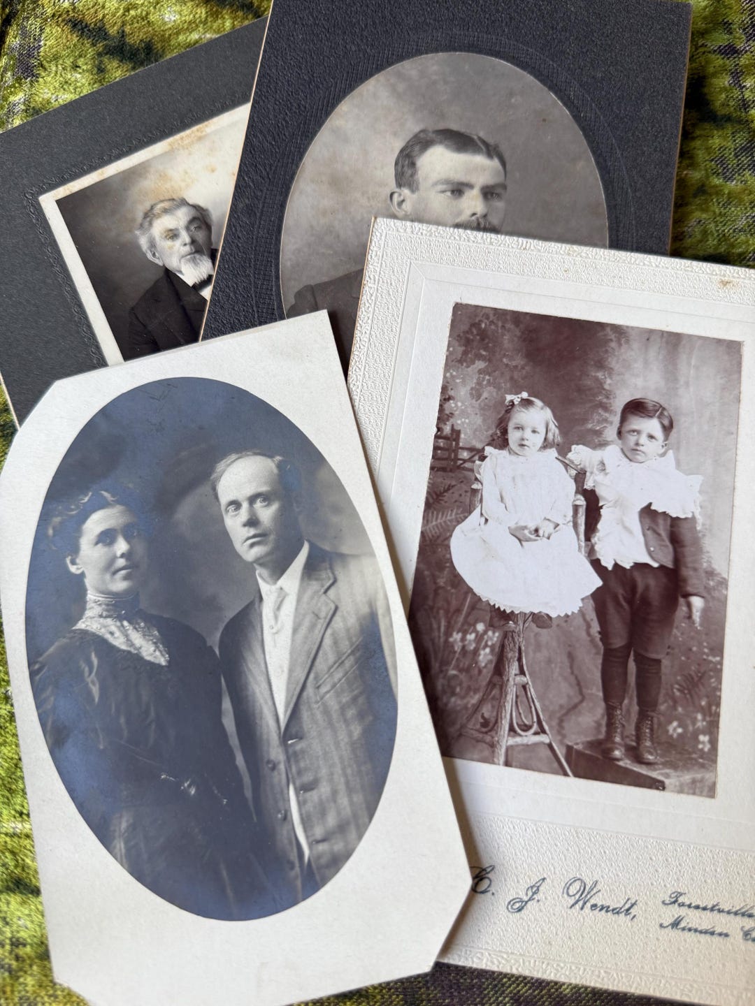 Antique Photo Portraits RPPC Postcard Cabinet Card Ephemera - Etsy