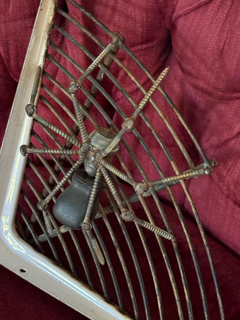 Vintage Corner Spider Web Spider Corner Bracket Repurposed Hardware Art ...