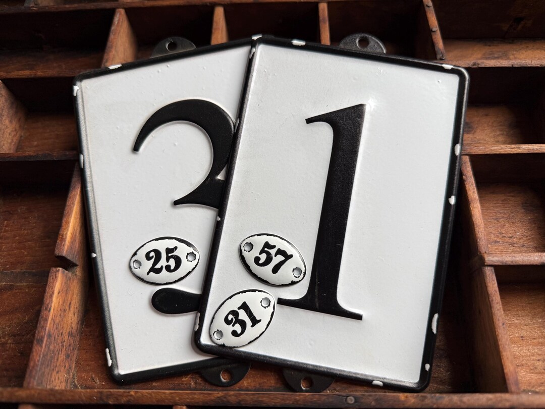 Metal Number Plaques & Oval Number Embellishments Drawer Plaques Art ...