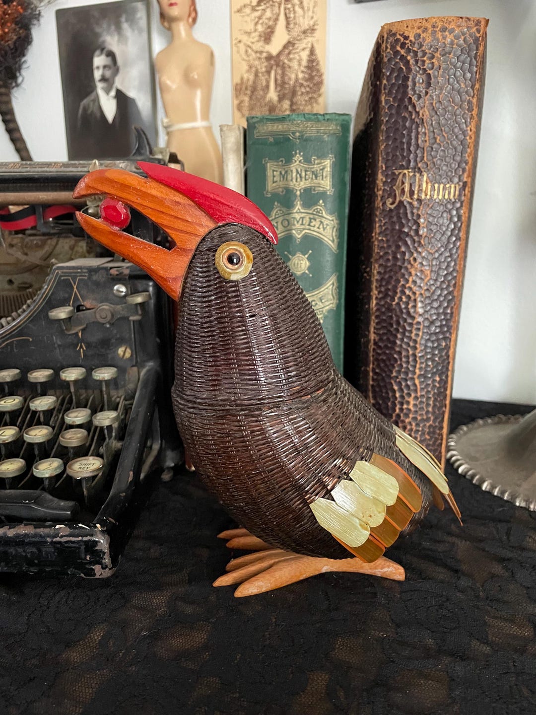 Vintage Wicker Toucan Bird Container Basket Decorative Basket - Etsy