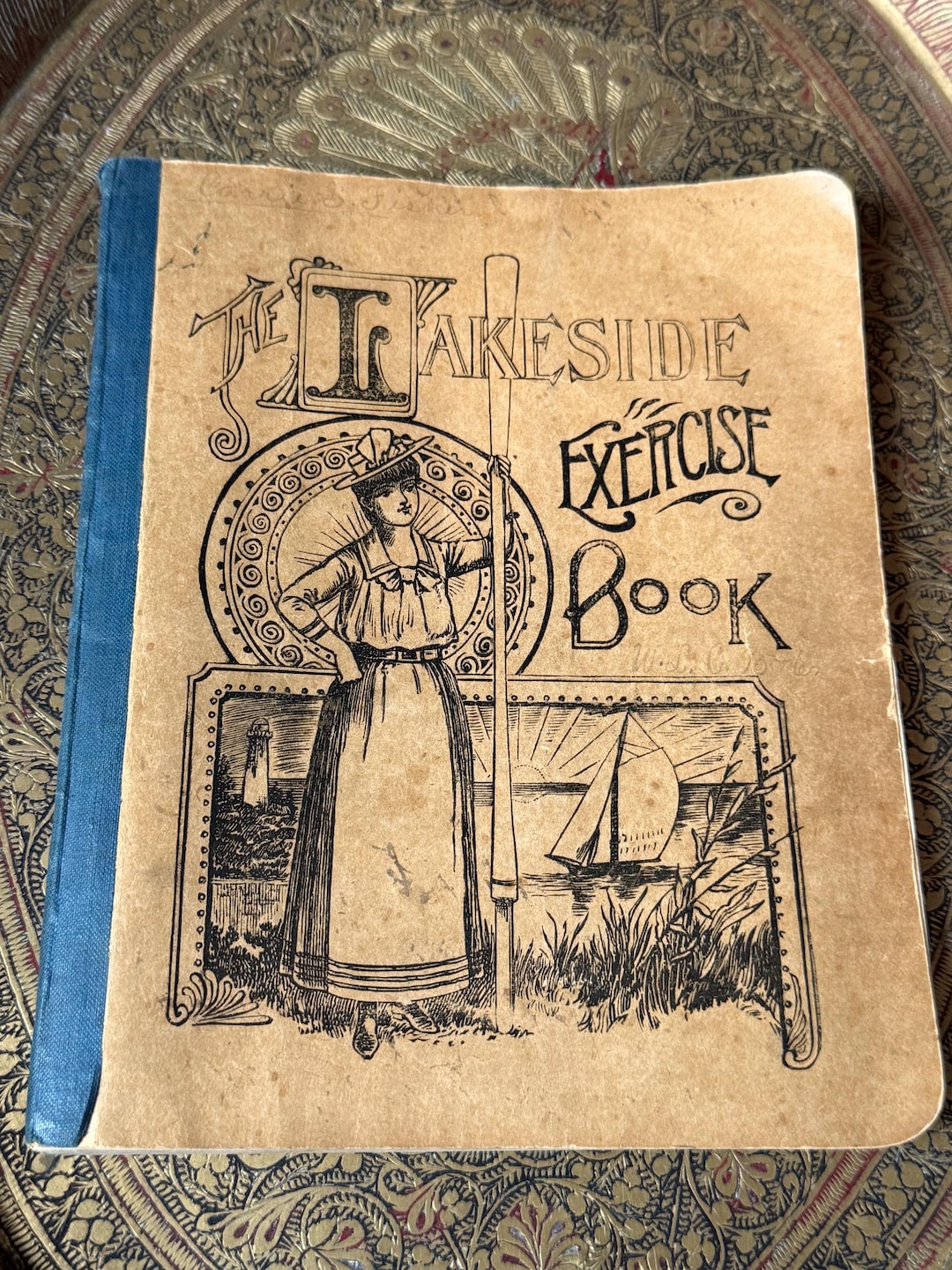 Antique Victorian 1895 the Lakeside Exercise Book Notebook W ...