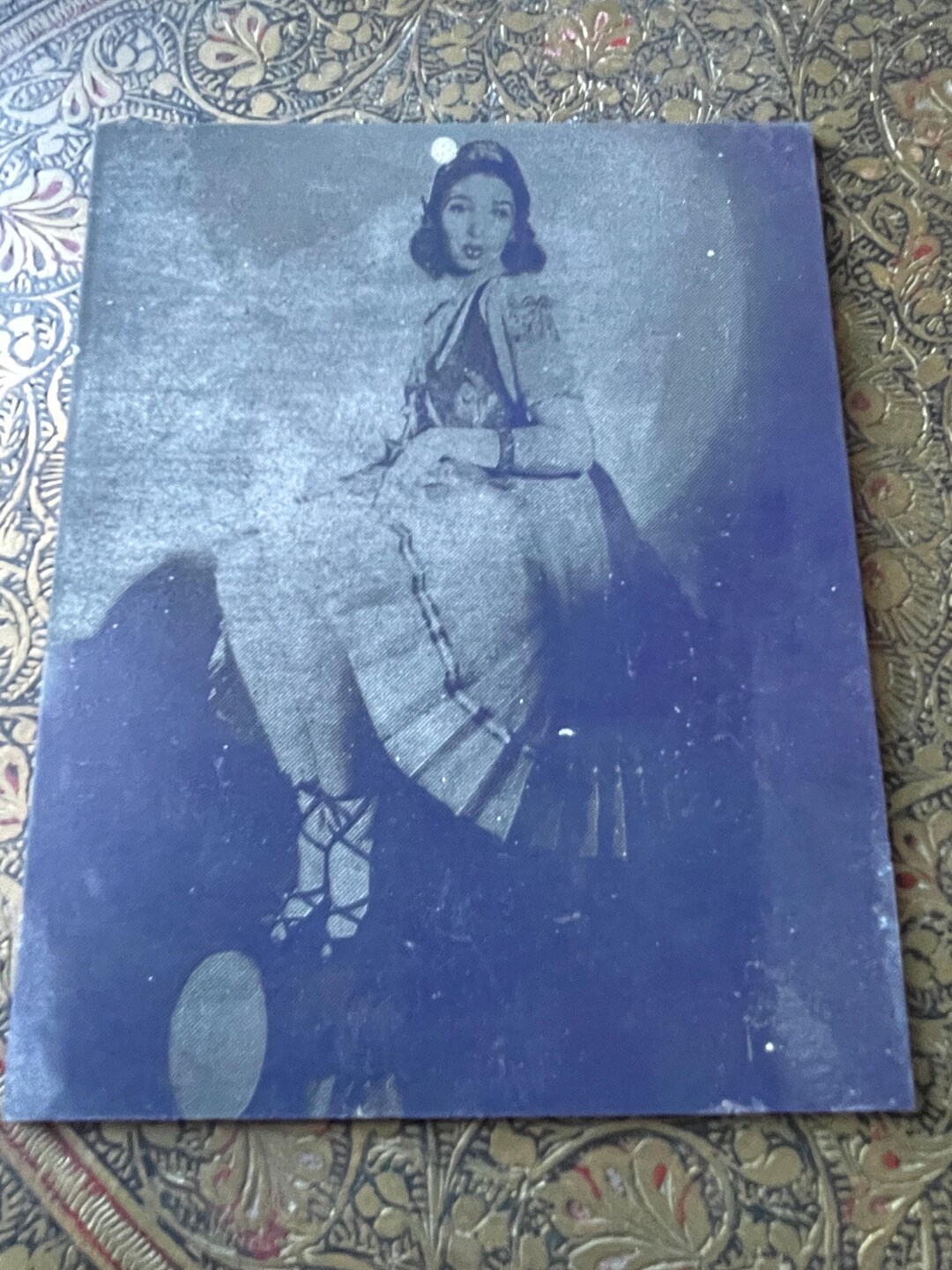 Vintage Beth Bala Pinup Dancer Metal Etched Photographic Portrait ...