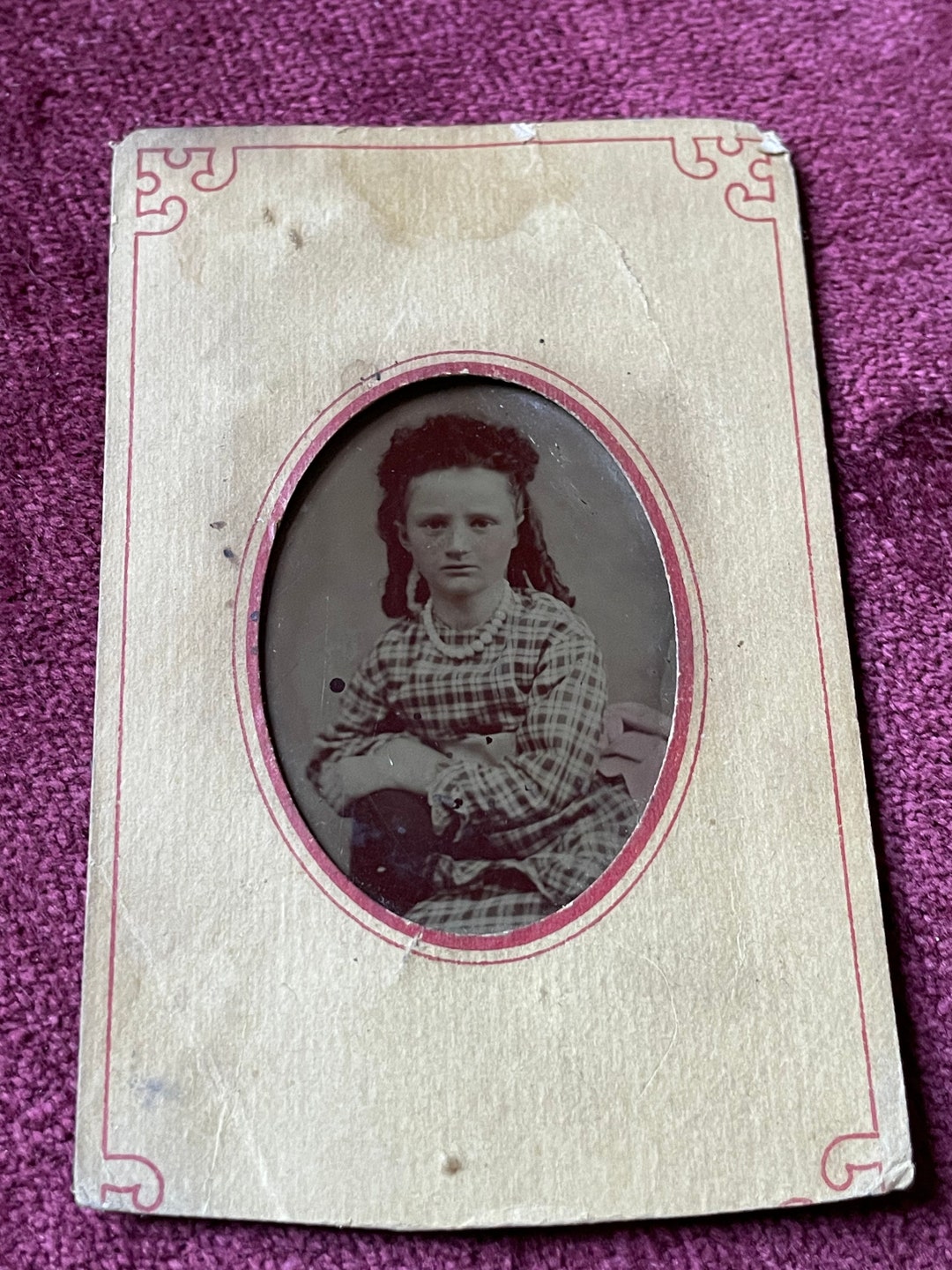 Antique Assorted Tintype Portrait Photos in Paper Frames Sold ...