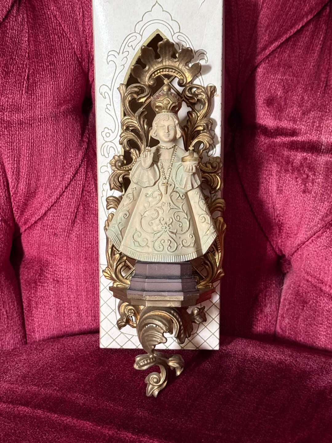 Vintage Baroque Pope Statue Figurine Wall Decor NOS in Orginal Box ...
