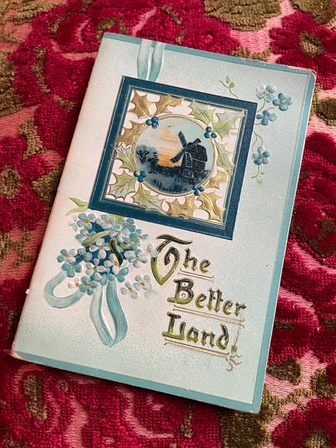 Antique Victorian Forget Me Not Windmill the Better Land Gift Book ...