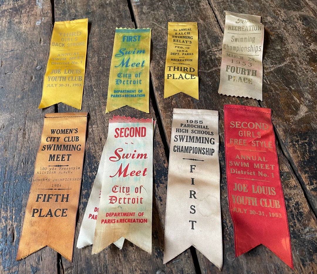Vintage 1950s Detroit Swimming Ribbons Ford Joe Louis Michigan - Etsy