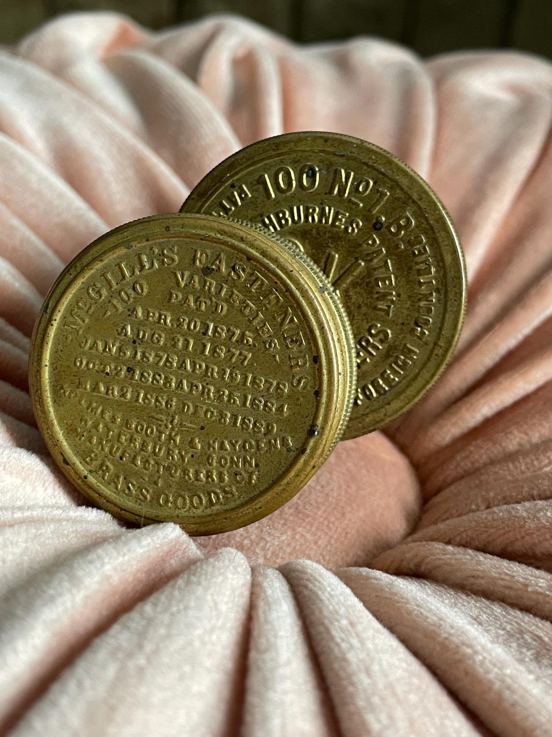 Antique Embossed Brass Fasteners Container Tins (empty) Mcgill’s ...