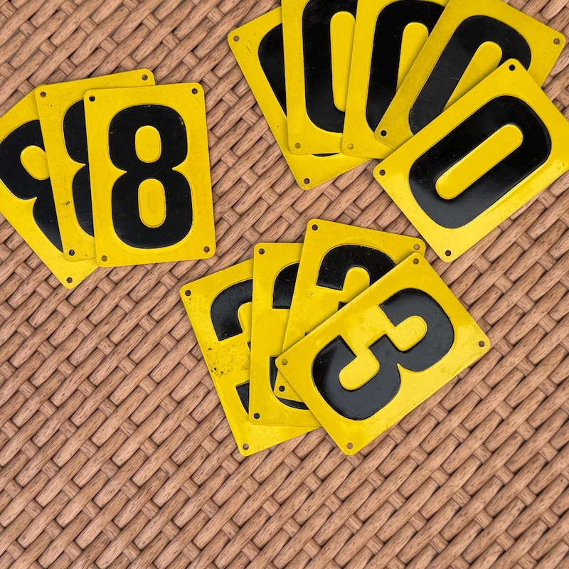 Enamel House Numbers - Etsy