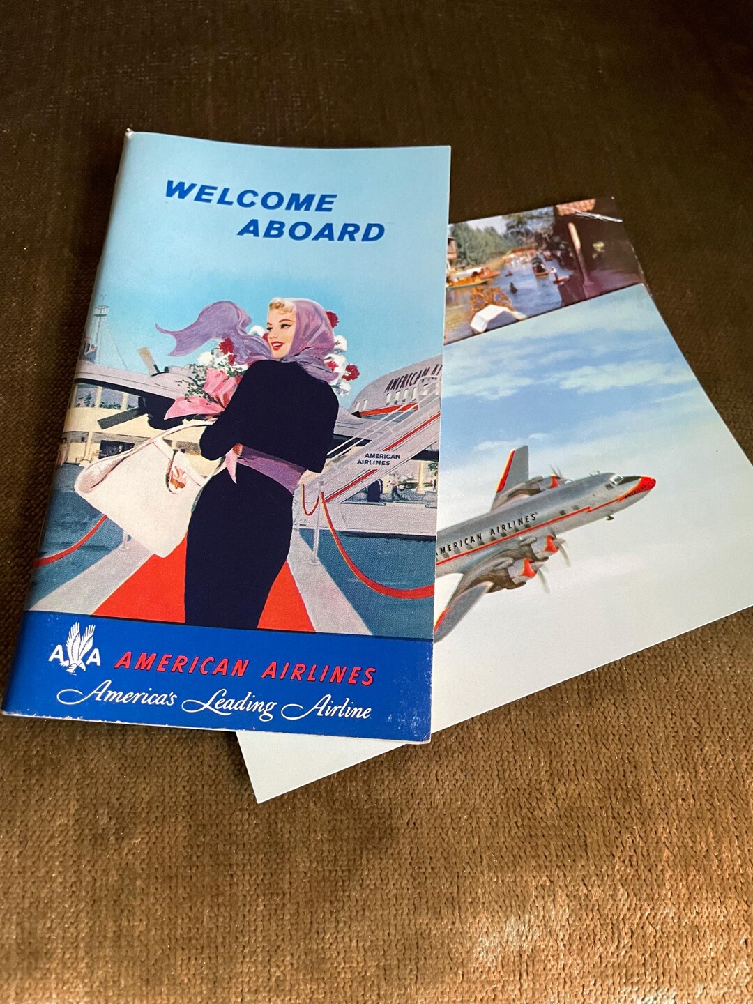 Vintage 1950s American Airlines Welcome Aboard Booklet & Pair of ...