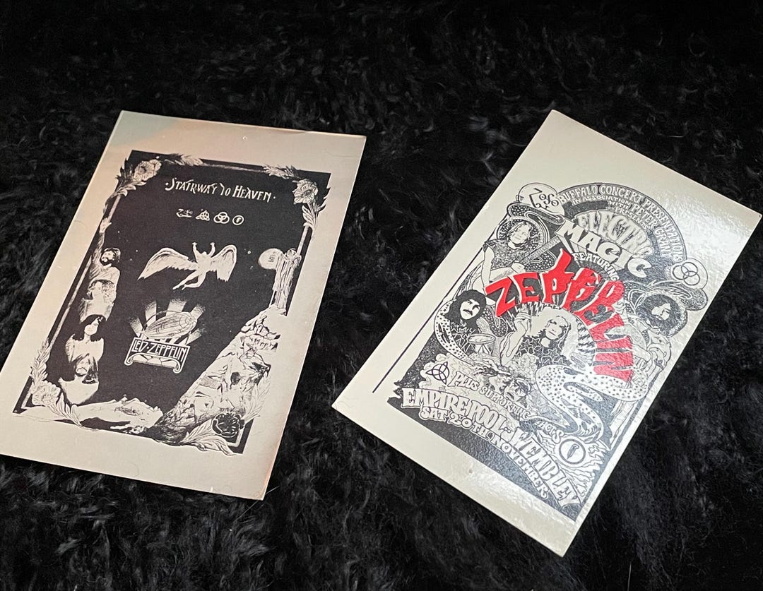 Pair of Vintage Led Zeppelin Stairway to Heaven & Electric Magic ...