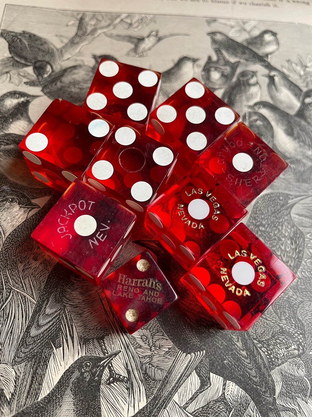 Vintage Reno Lake Tahoe Las Vegas Casino Dice Red Dice Lot 9 Pieces - Etsy