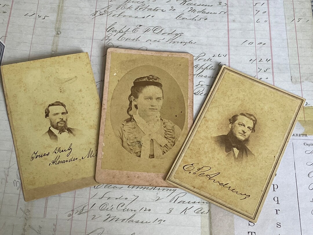 Antique Trio of CDV Photo Portrait Cards Milwaukee & Fair Haven Two ...