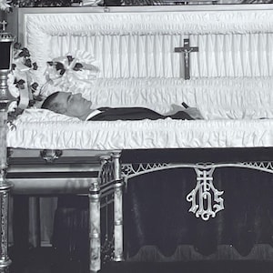 Antique Vintage 1930s/1940s Funeral Post Mortem Photo Sad Hour Clock ...