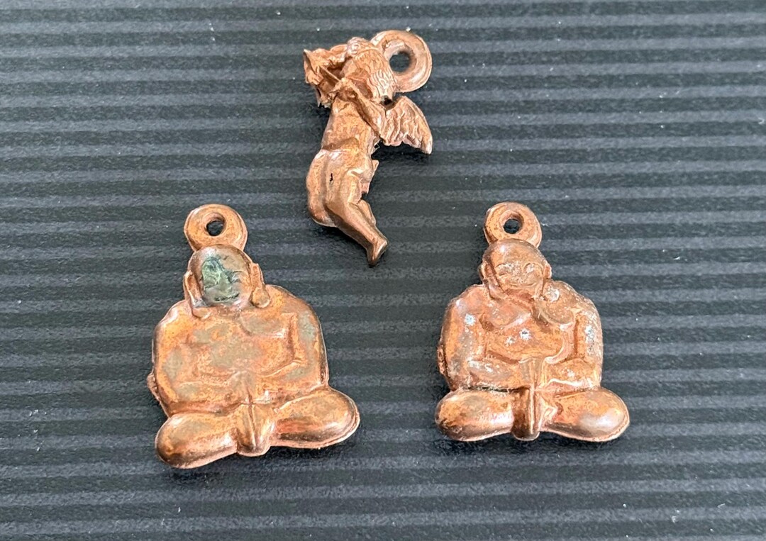 Vintage Aged Copper Cracker Jack Gumball Machine Miniature Charms ...