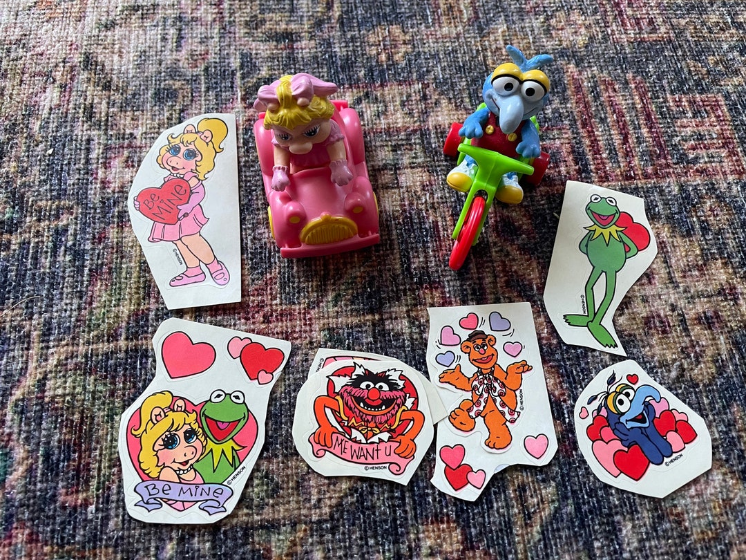 Vintage 1986 Muppet Babies Stickers and Toys Lot Miss Piggy Gonzo - Etsy