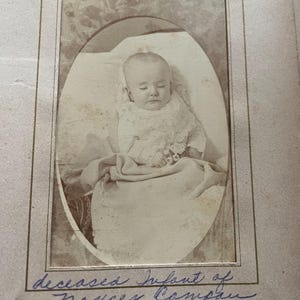 Antique Victorian Era Post Mortem Baby Infant CDV Portrait Photo Card ...