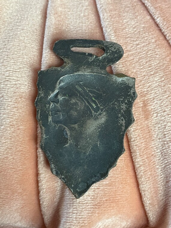 Antique Early 1900s Indian Chief Native Arrowhead Wat… - Gem