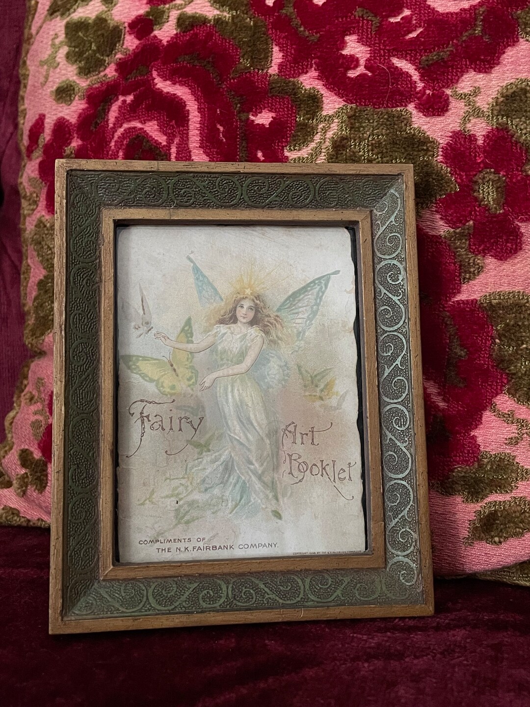 Rare Antique Fairy 1899 Art Booklet Cover in Vintage Frame Ephemera ...