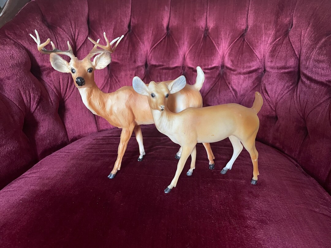 Vintage Deer Buck & Doe Animal Figurine Toys Breyer Gift Holiday - Etsy