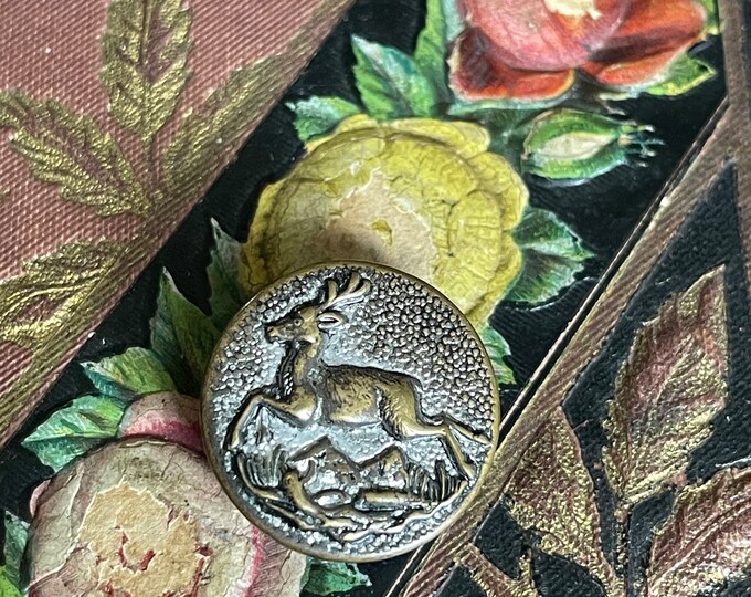 Rare Antique Metal Deer Hunting Button Gift Keepsake - Etsy