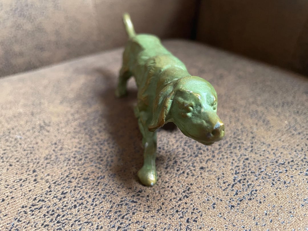 Vintage Metal Pointer Hunting Dog Figurine Gift Heavy Painted Metal - Etsy