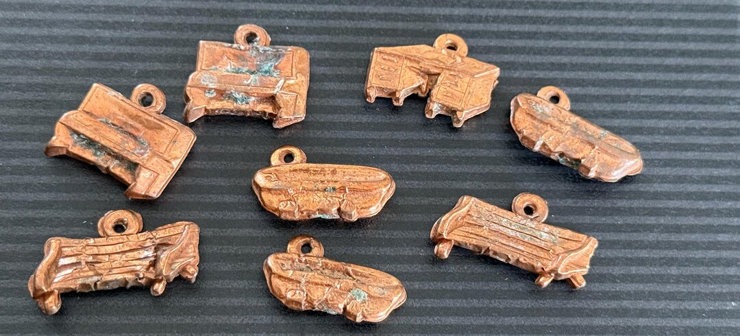 Vintage Aged Copper Cracker Jack Gumball Machine Miniature Charms ...