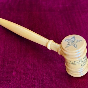Vintage Eastern Star 1940s Bakelite Gavel Chapter 467 OES Masonic ...