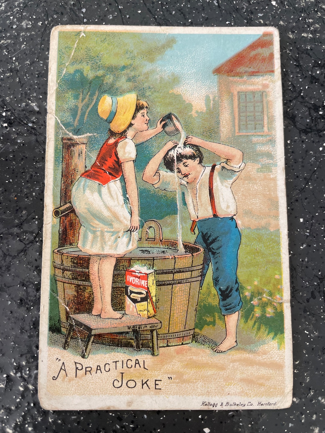 Antique Advertisement Card A Practical Joke Kellogg & - Etsy
