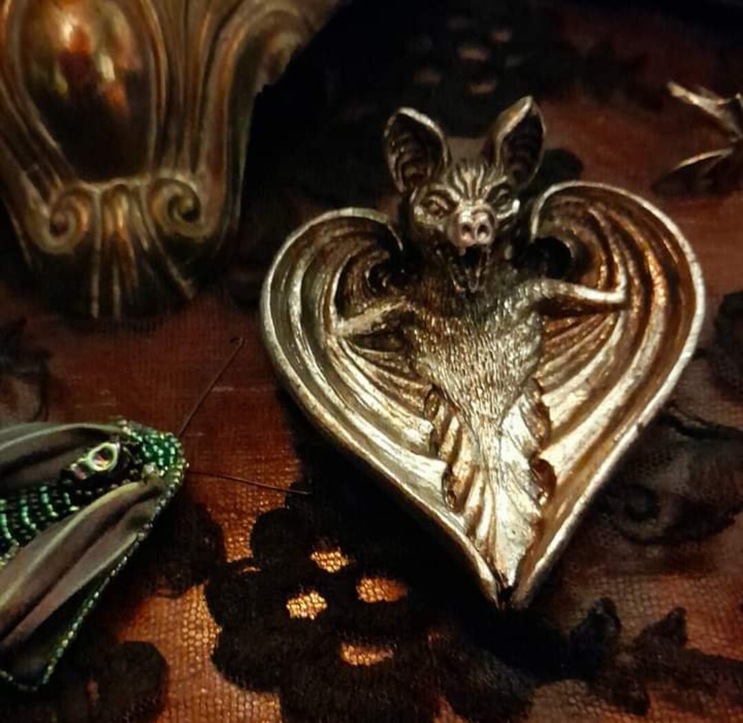 Goth Dressing Table Set- Gothic Window Mirror, Halloween Moon Jewel Box ...