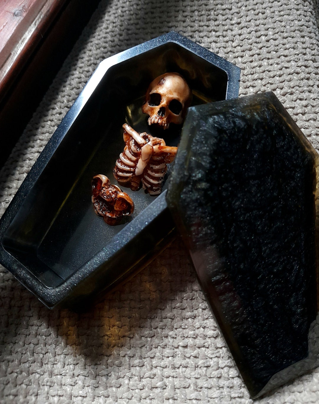 Hand Crafted Skeleton Brooch (× 3 Pieces) in Coffin Gift Box - Etsy