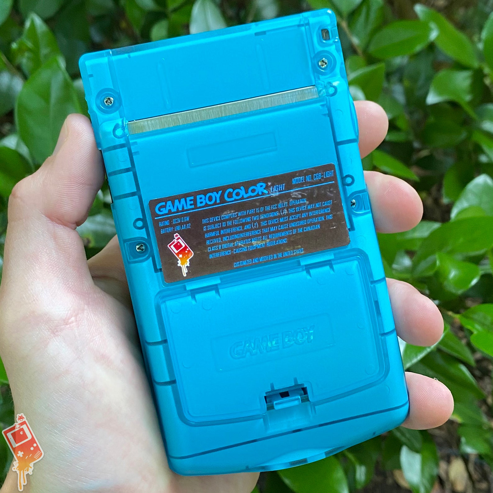 Custom Backlit IPS XL Nintendo Gameboy Color Sky Blue/smoke Black by ...