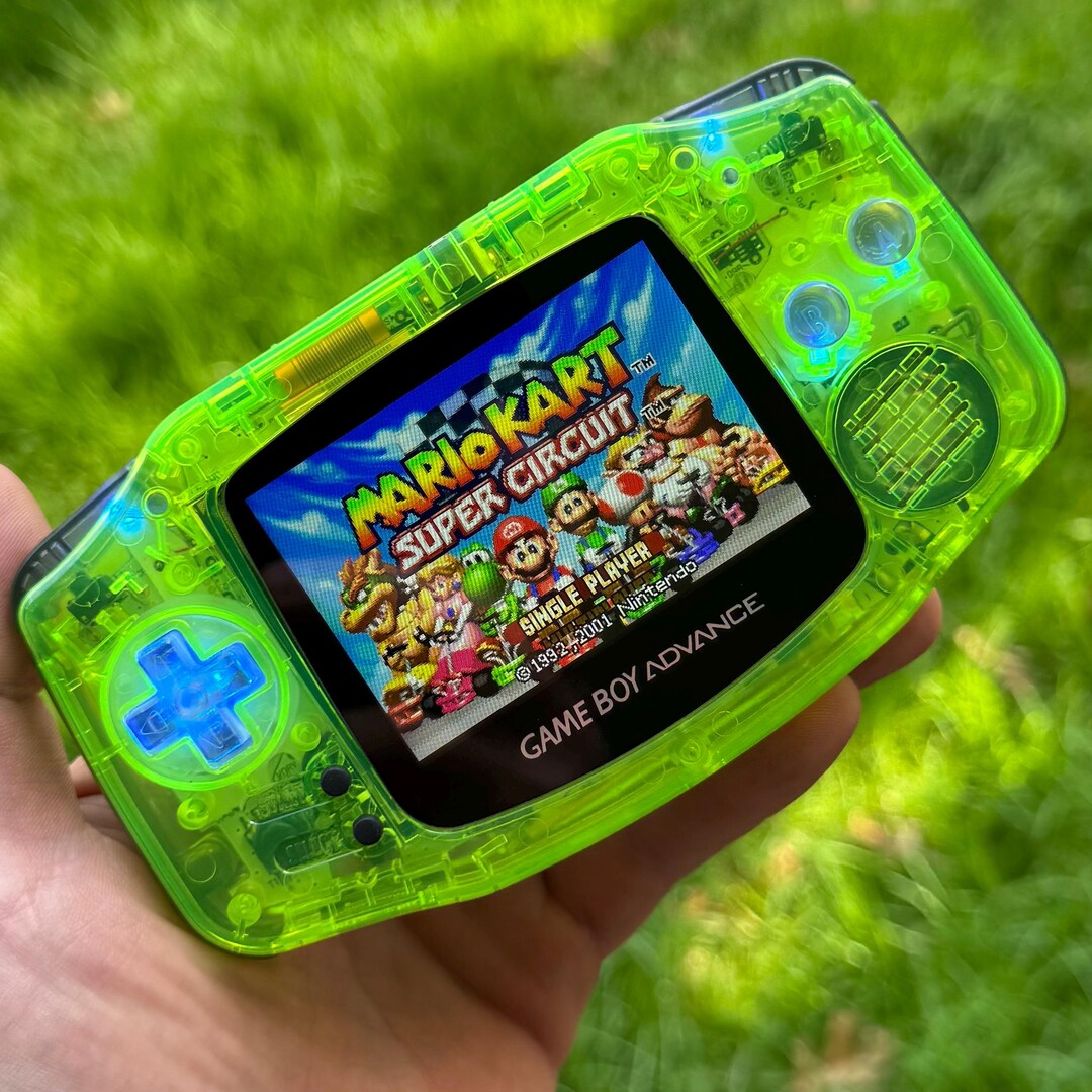 Custom IPS Backlit Nintendo Gameboy Advance Mirror Green/midnight Opal ...