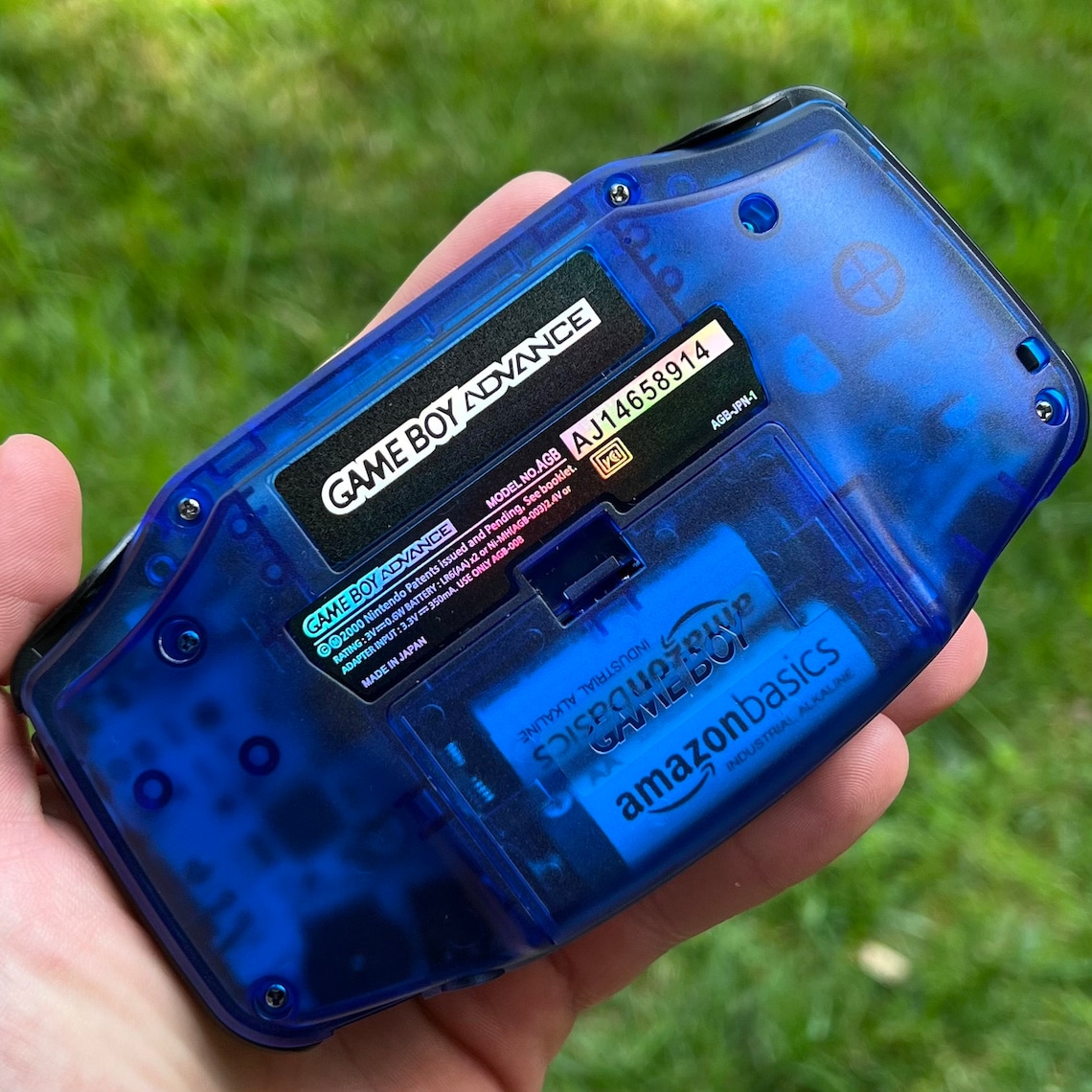 Custom IPS V3 Backlit Nintendo Gameboy Advance Clear Blue/sky Blue Opal ...